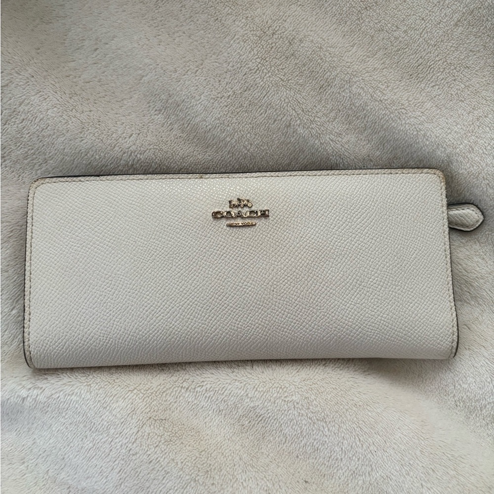 White Coach Slim Long Wallet - Gem